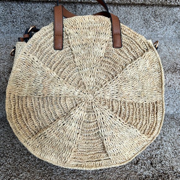 LC Lauren Conrad | Bags | Lc Lauren Conrad Raffia Straw Circle Handbag ...
